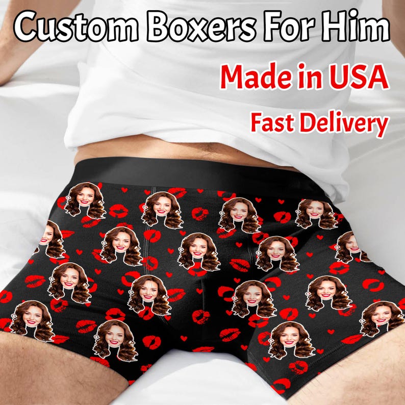 Custom Picture Boxers for Men: Personalized Face Underwear to Husband ...
