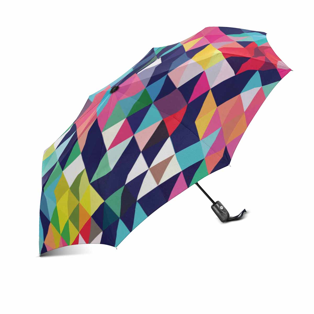 Buy colorful Triangle geometric shapes pattern travel umbrella ...